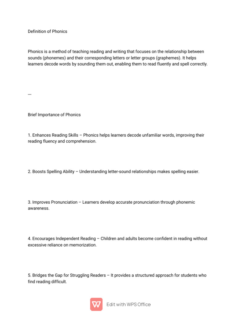 Definition of P-WPS Office | PDF | Phonics | Phonetics