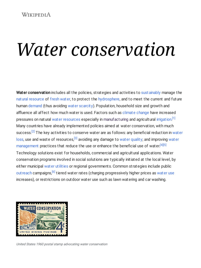 Water Conservation Strategies and Importance | PDF | Irrigation | Water ...