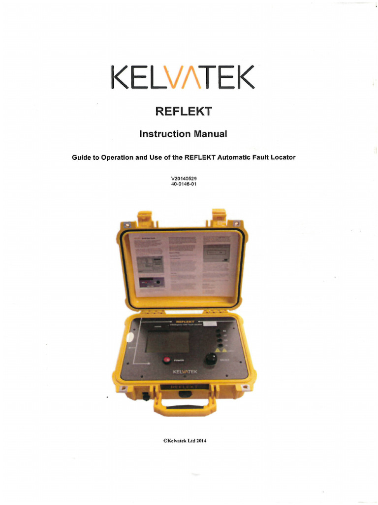 Manual Kelvatek Reflekt | PDF