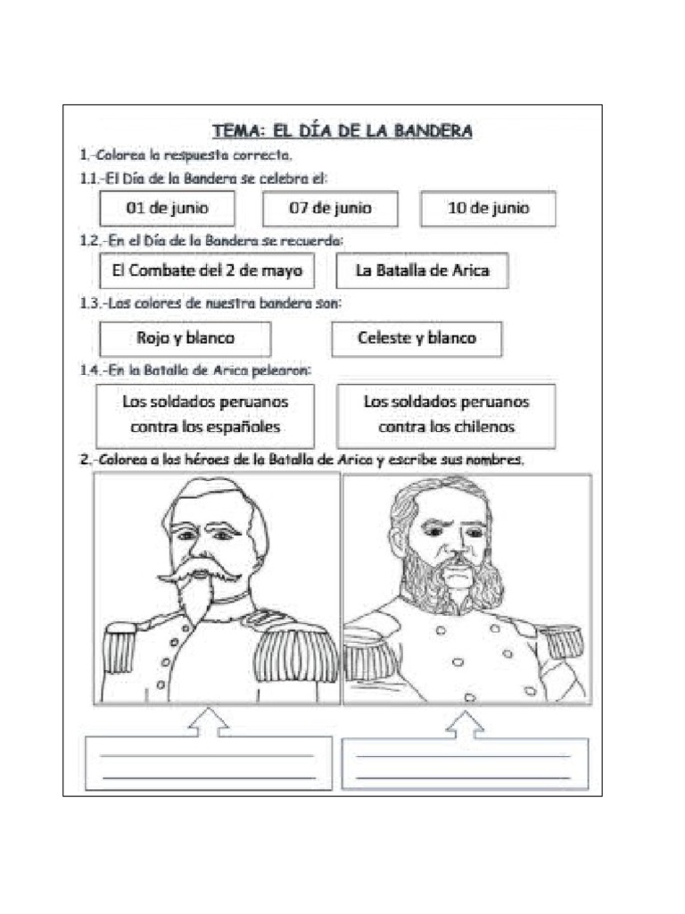 Ficha Del Día de La Bandera | PDF