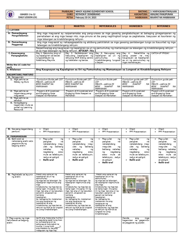AP 3-Quarter 4-Week 1 | PDF
