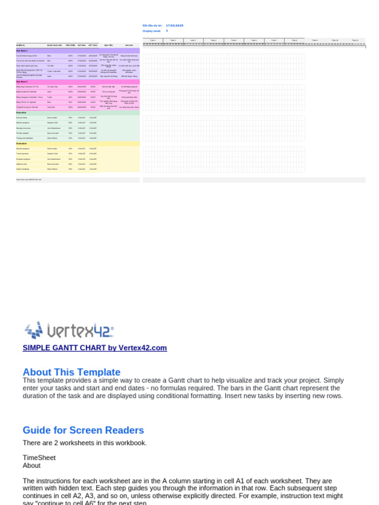 Simple Gantt chart | PDF