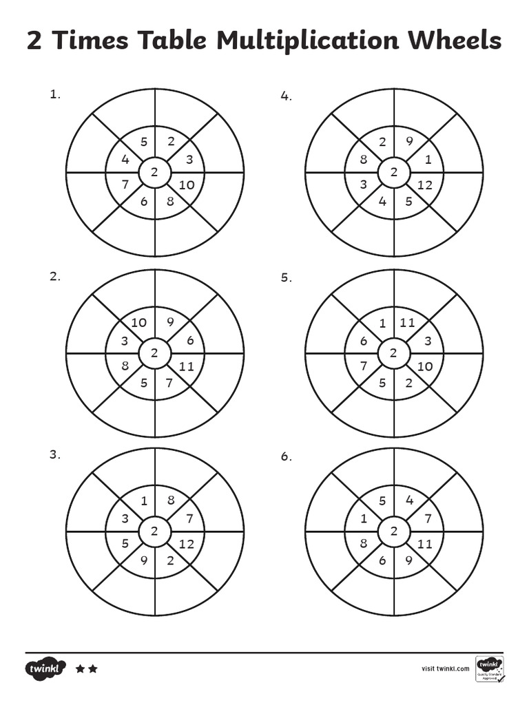 T N 4904 2 Times Table Wheels Activity Sheets Ver 2 | PDF | Chess ...