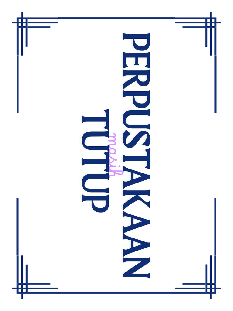 Label Perpus Tutup | PDF