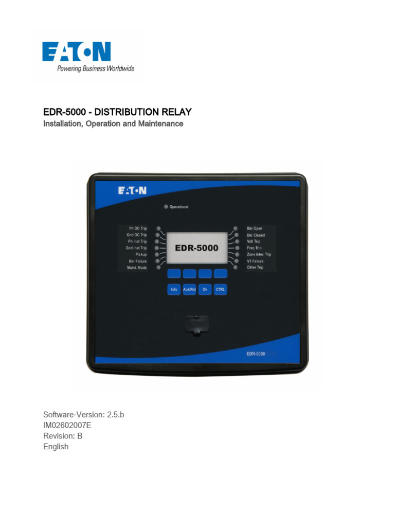 EDR-5000 Instruction Manual v2.5 | PDF | Parameter (Computer Programming) | Electrical Engineering