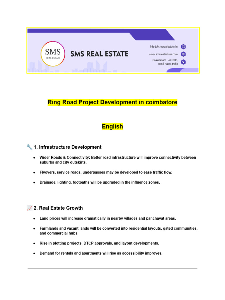 Ring Road Development | PDF