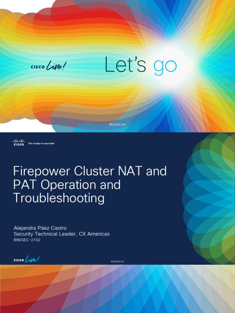 Firepower Cluster NAT and PAT Operation and Troubleshooting BRKSEC-2102 | PDF | Network ...