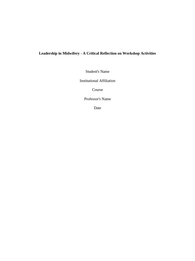 Leadership in Midwifery | PDF | Midwifery | Midwife
