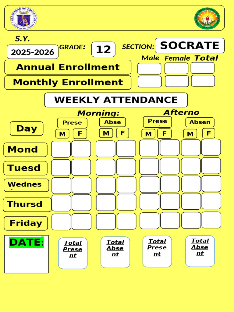 Attendance Chart 1 | PDF