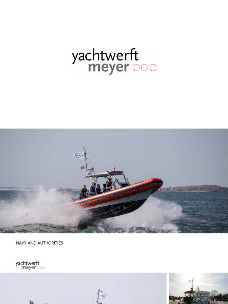 Yachtwerft Meyer Navy and Authorities Boats and Equipment | PDF ...