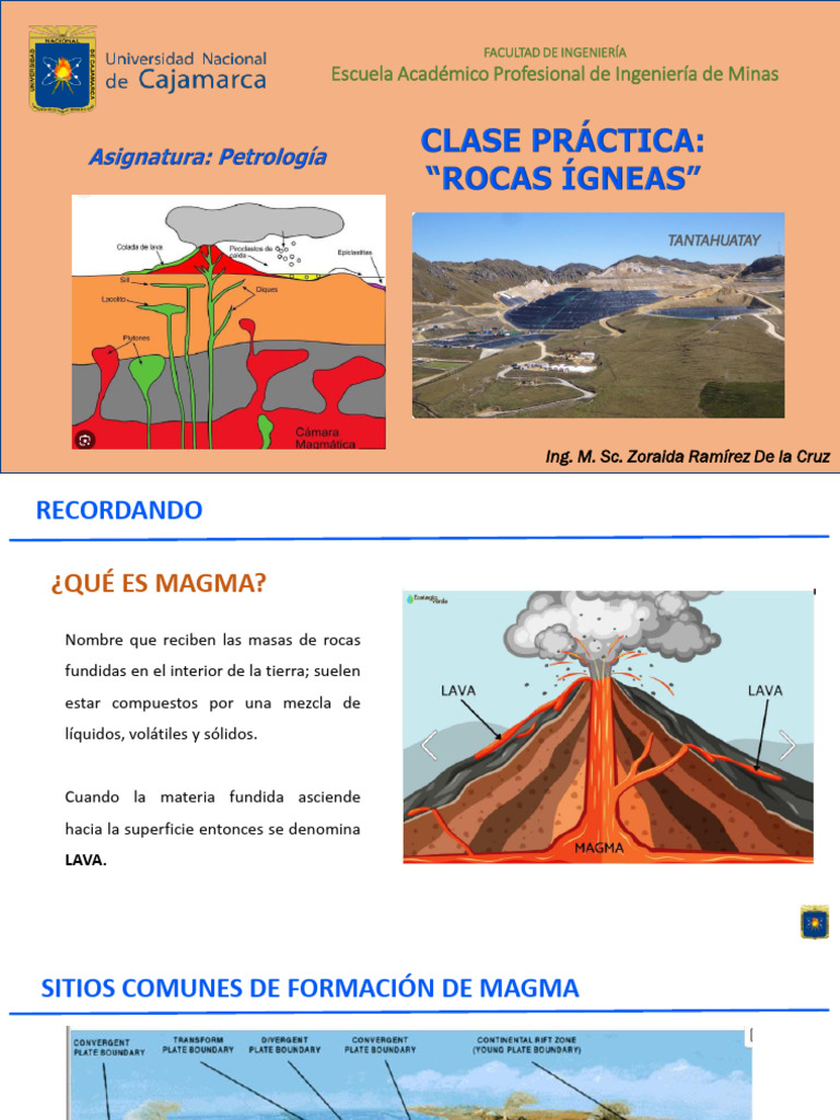 Rocas Ígneas - Clase Práctica | PDF | Roca ígnea | Roca (geología)