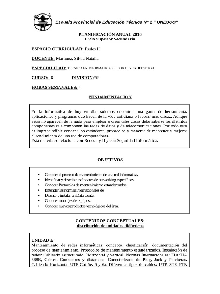 6to E Redes III | PDF | Evaluación | Aprendizaje