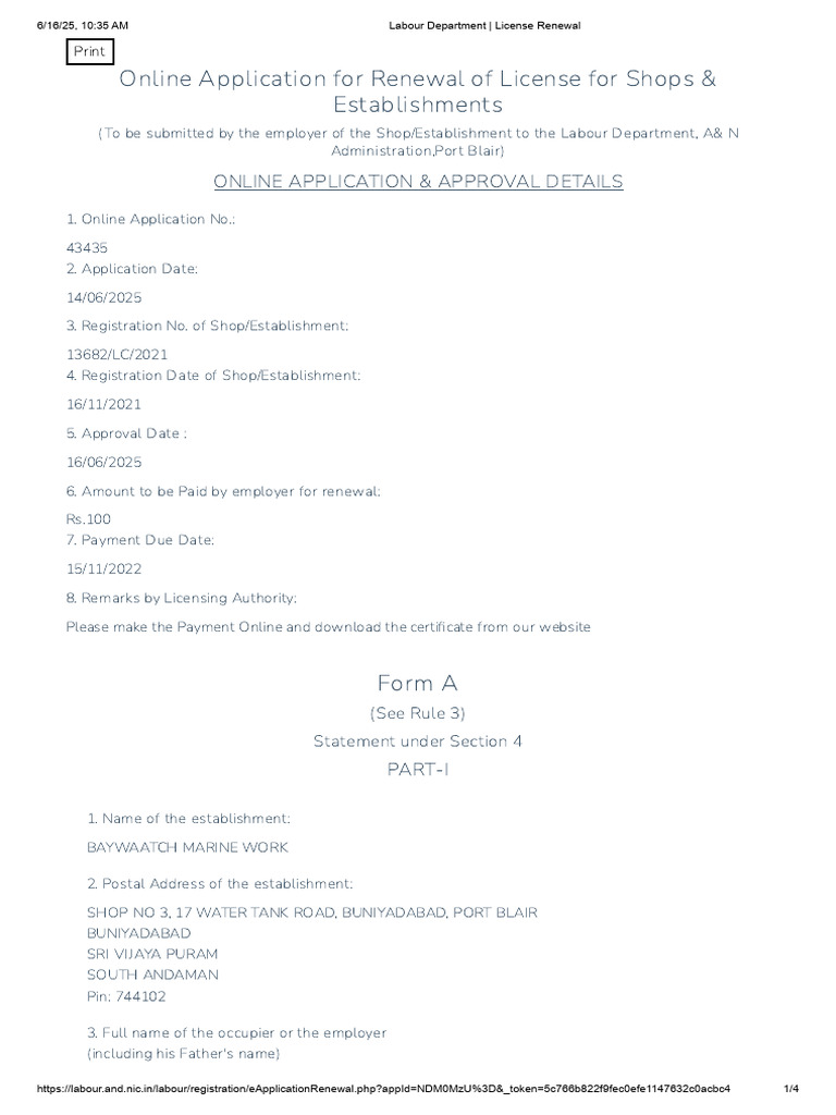 Labour License Renewal Application Guide | PDF