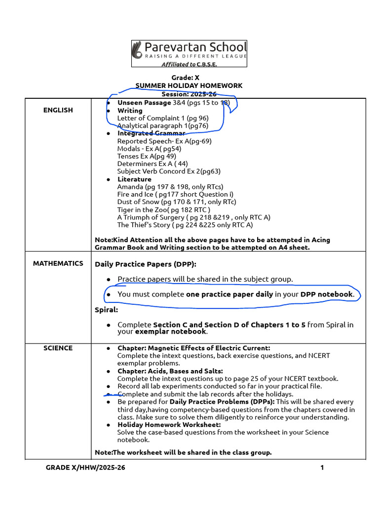 G10 HHW 2025-26.docx | PDF | Linguistics