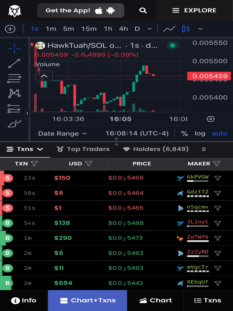 HawkTuah $0.005459 - Hawk Tuah SOL On Solana Raydium - DeX Screener | PDF