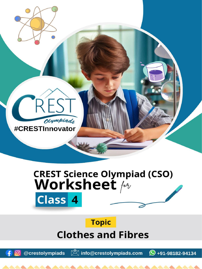 Class 4 Clothes and Fibres Worksheet | PDF
