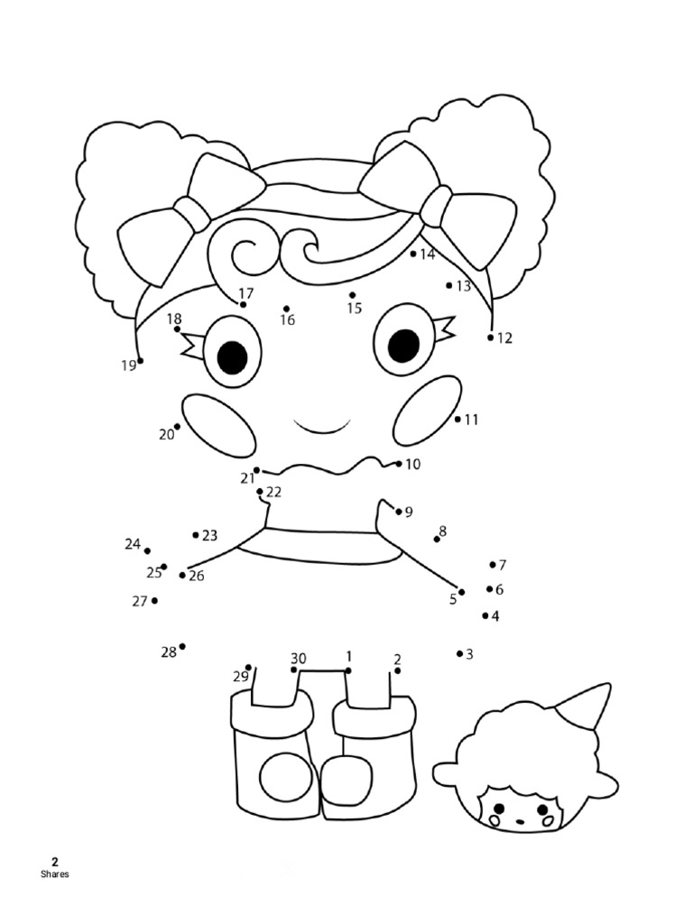 Whispy Sugar Puff Lalaloopsy Dot To Dot Printable Worksheet - Connect ...