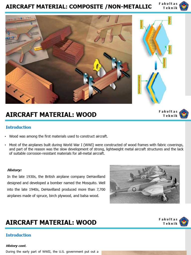 Non-Metallic Aircraft Wood Materials | PDF | Plywood | Wood
