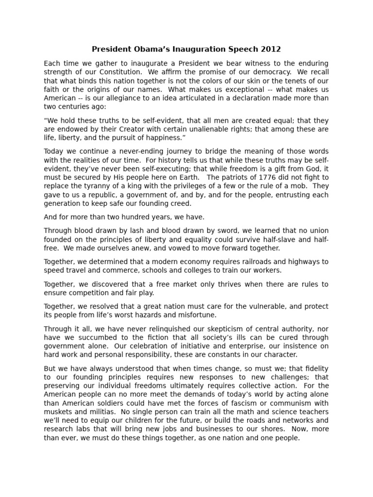 President Obama Speech | PDF | Liberty