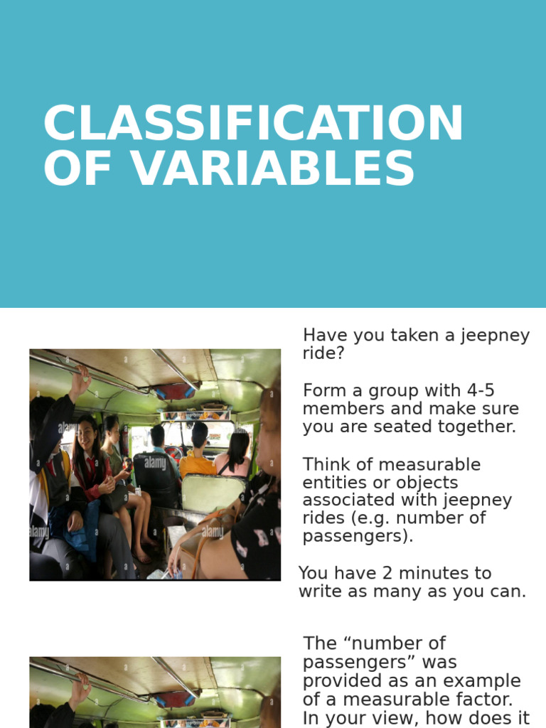 Classifications of Research Variables | PDF | Dependent And Independent ...