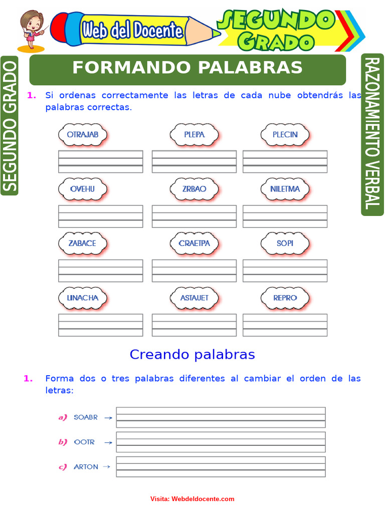 Formación de Palabras para 2° Grado | PDF