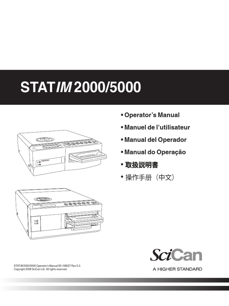 Manual de Usuario Statim 2000 y 5000 Español | PDF | Esterilización (Microbiología) | Vapor