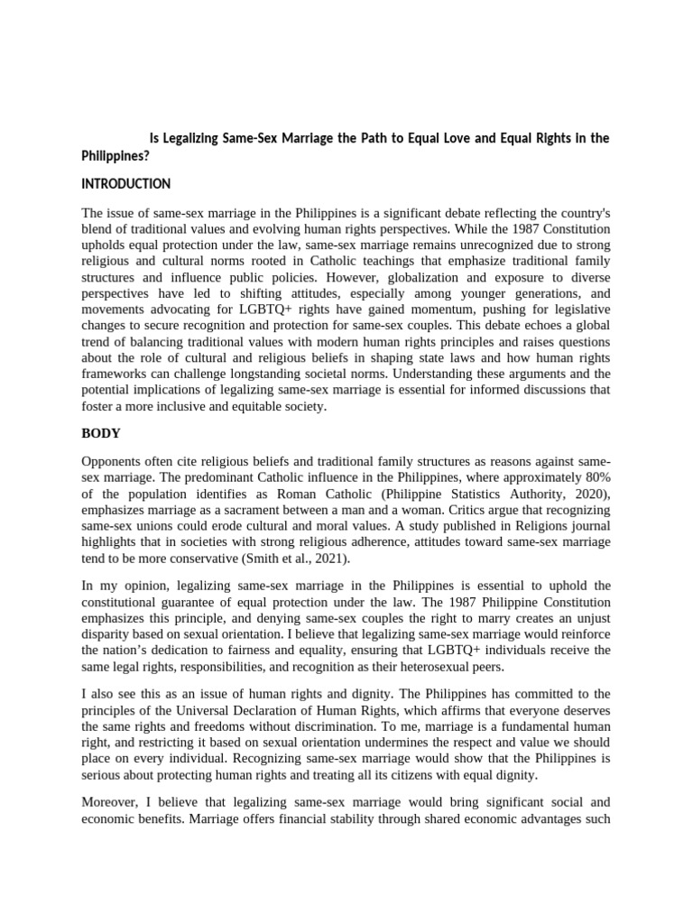 Position Paper Wps Office | PDF | Marriage | Same Sex Marriage