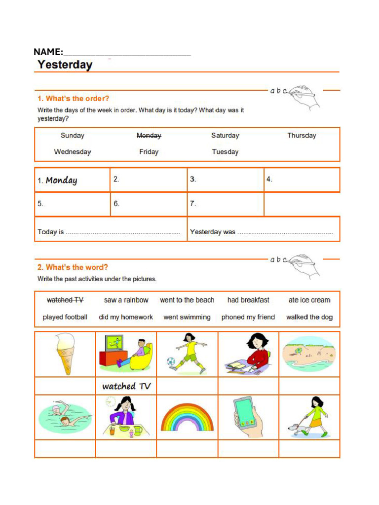 Yesterday Past Tense | PDF