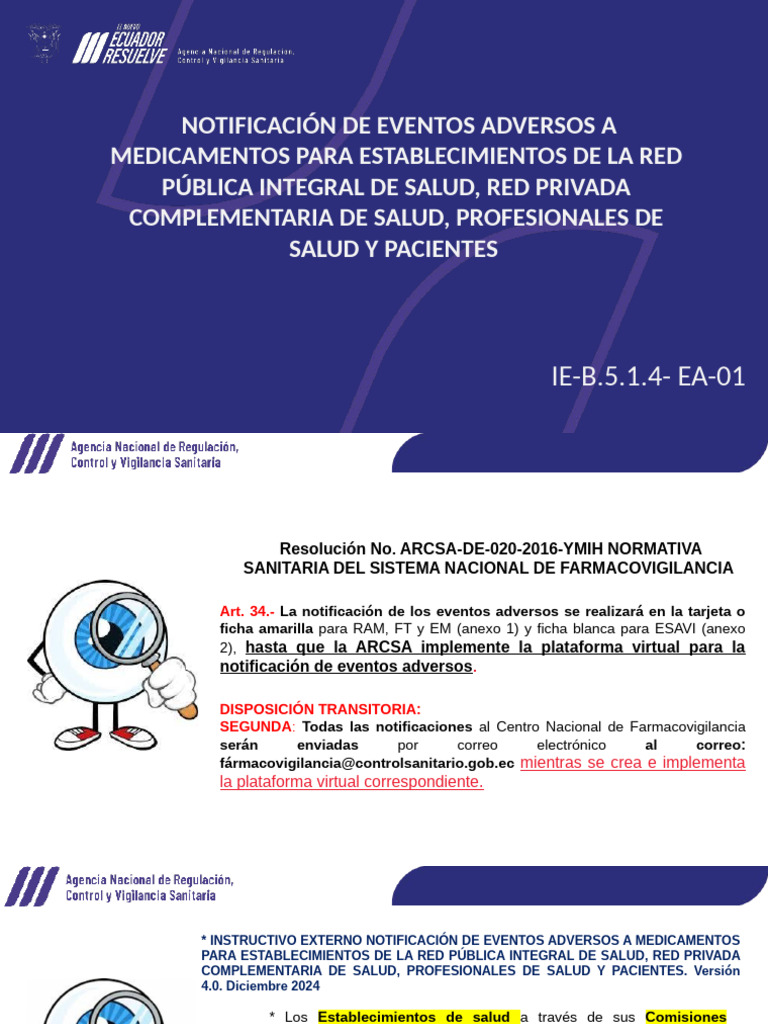 Notificación de Eventos Adversos Farmacovigilancia | PDF | Medicamentos con receta | Medicina