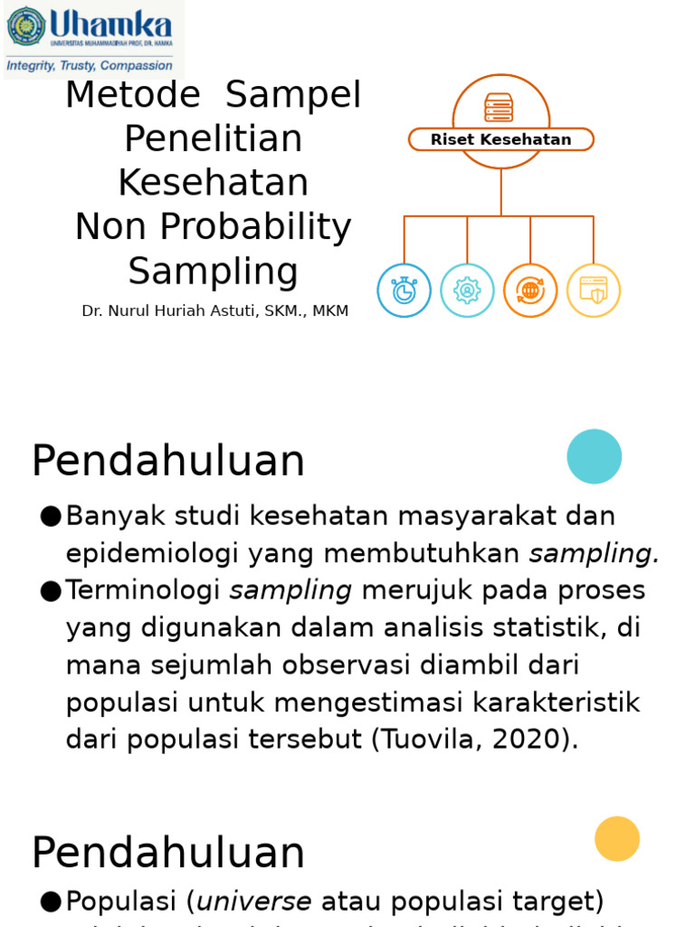 Sesi 3 - Metode Sampel Penelitian Kesehatan - Non Probability Sampling | PDF