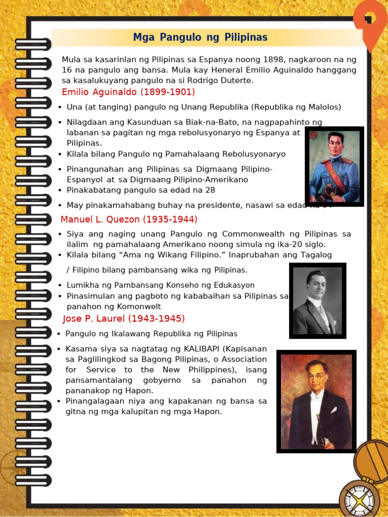 Mga Pangulo NG Pilipinas | PDF