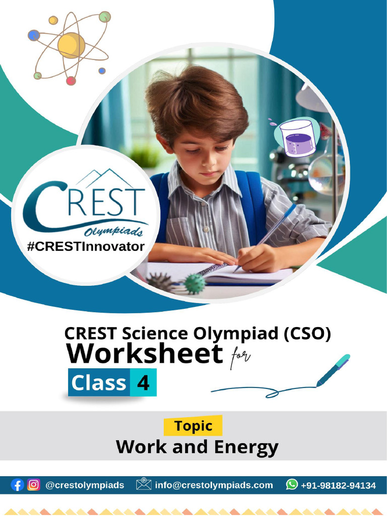 Class 4 Work and Energy Worksheet | PDF | Electricity Generation ...