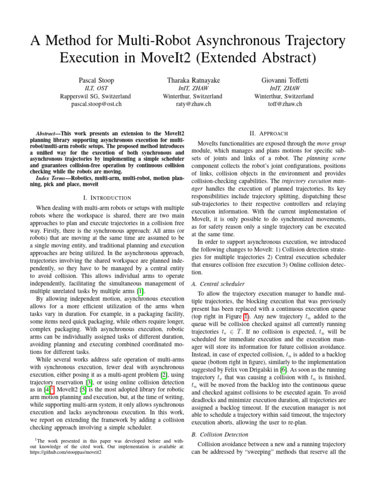 A Method For Multi-Robot Asynchronous Trajectory Execution in Moveit2 ...