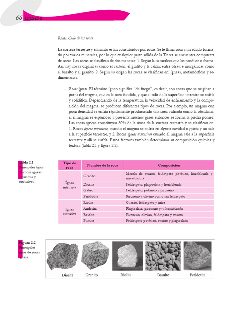 Tipos de Rocas | PDF | Roca (geología) | Roca ígnea