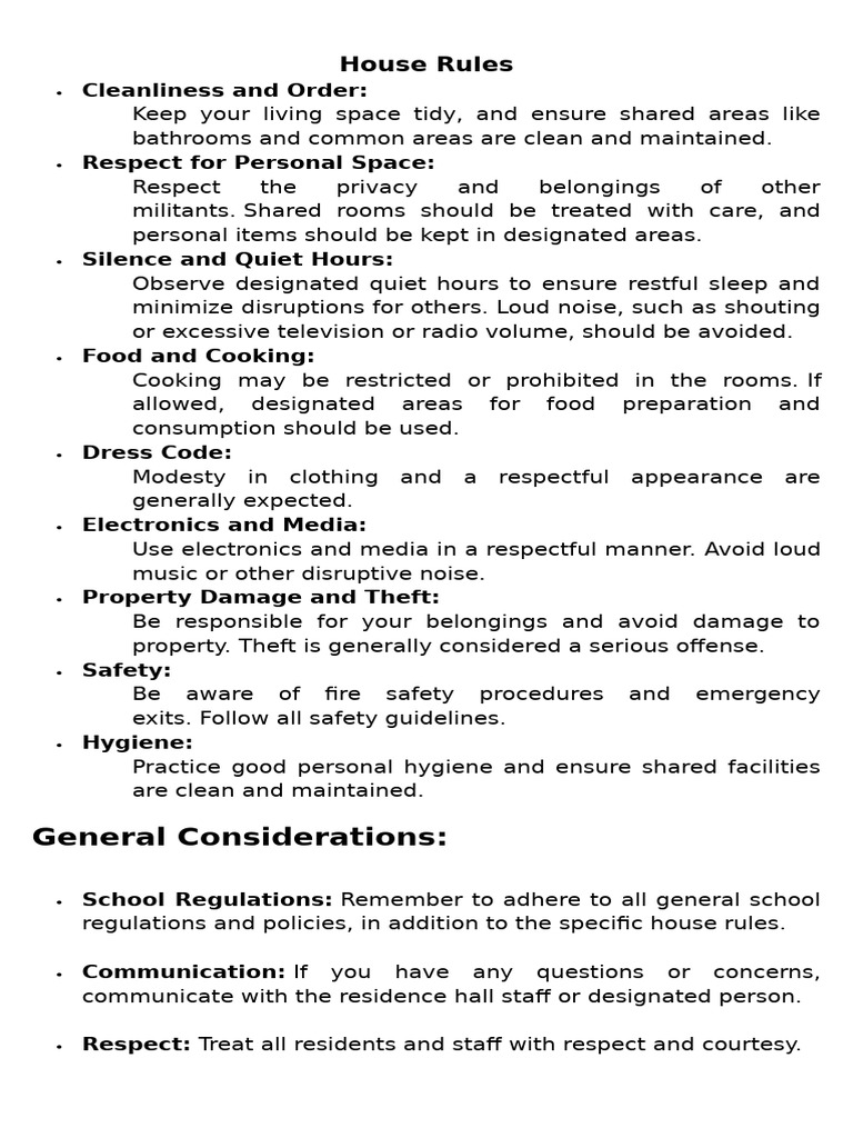 House Rules SCA | PDF