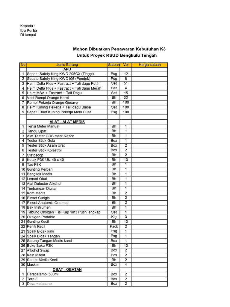 Penawaran K3 2 | PDF