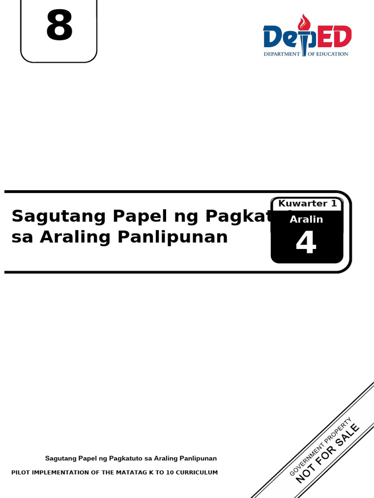 Q1 LAS AP8 Lesson 4 Week 4 | PDF