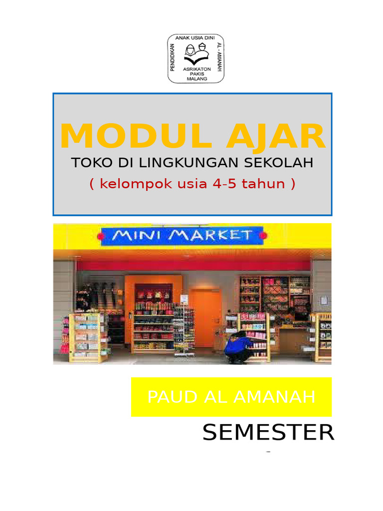 MODUL AJAR TOKO DI LINGK SEKOLAH 2324 TK A Rev | PDF
