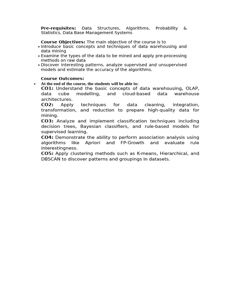 COs Pre | PDF