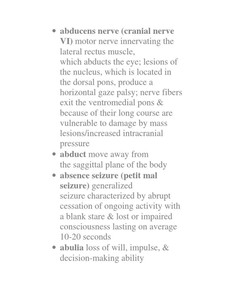 Glossary of Neurology Terms | Download Free PDF | Human Brain | Cerebrum