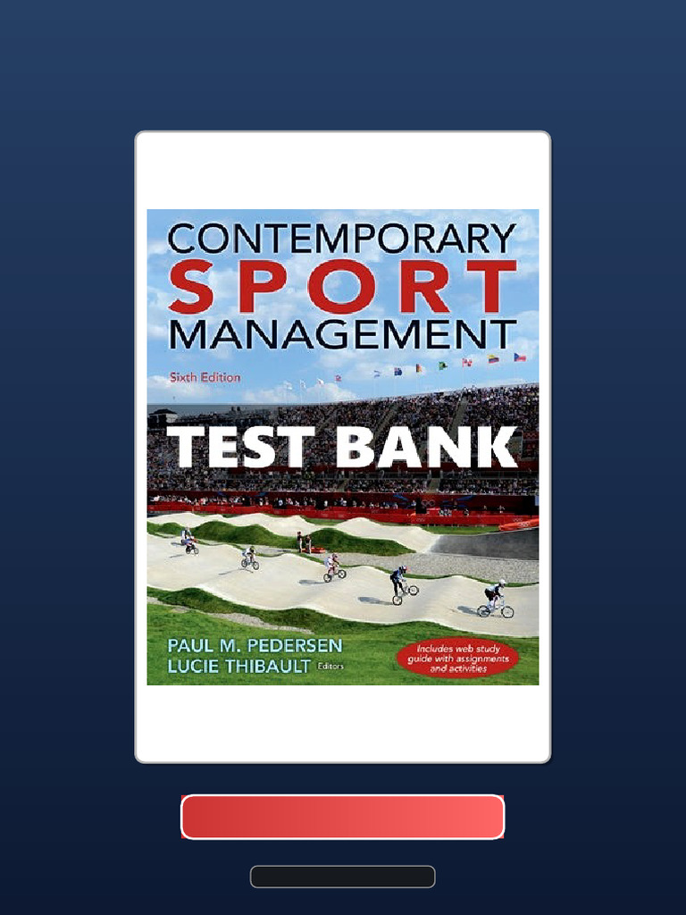 Contemporary Sport Management 6 Ed Pedersen Ebook and TestBank Bundle ...