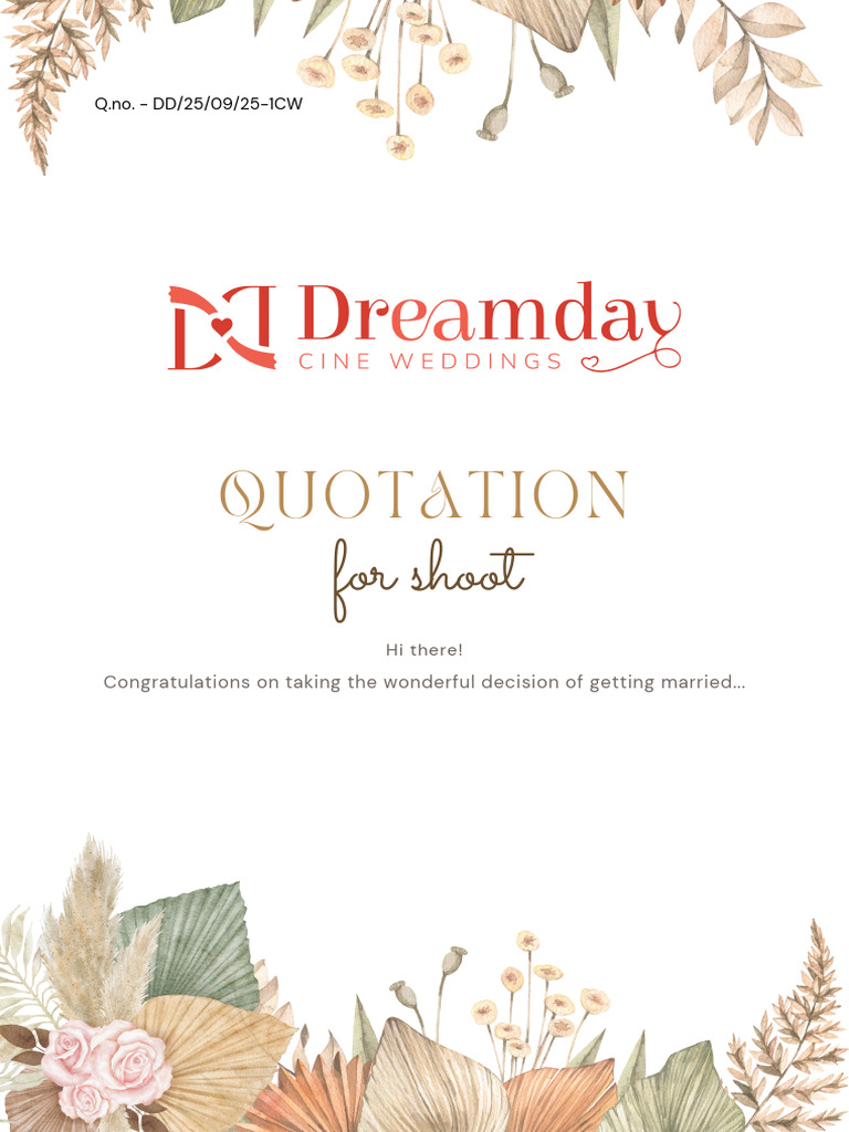 Wedding Photography Quotation Details | PDF | Imaging