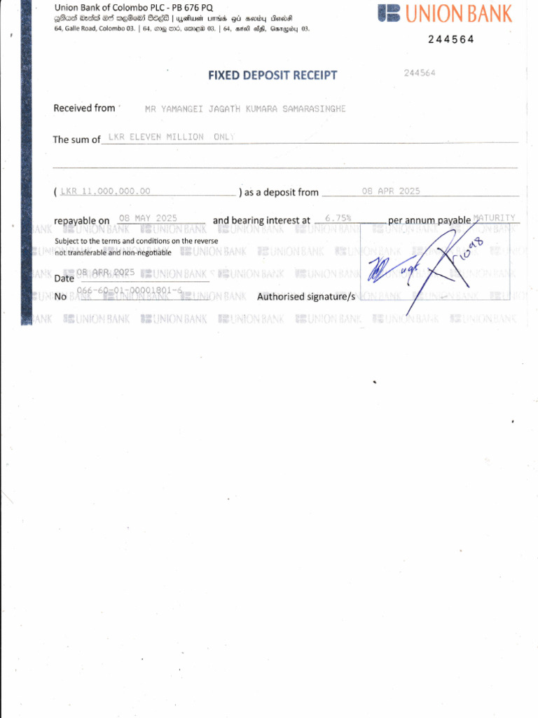 Fixed Deposit | PDF