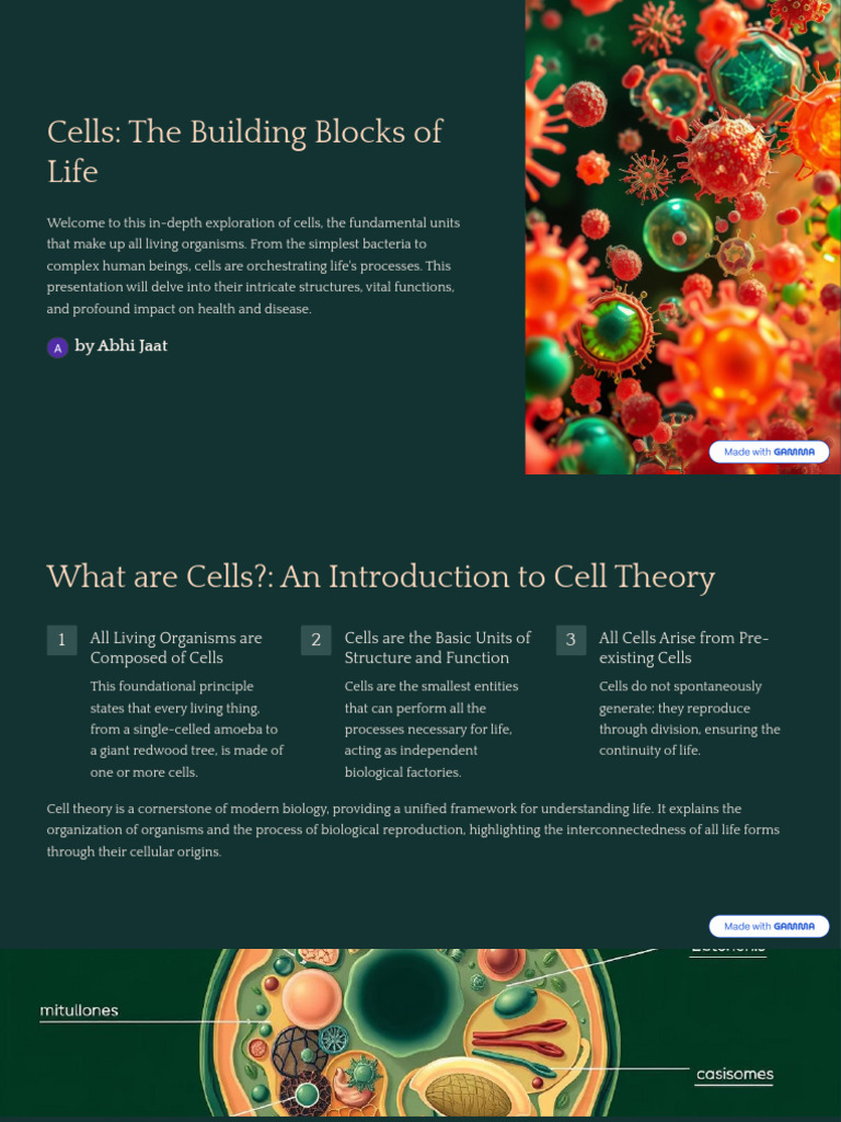 Cells The Building Blocks of Life | PDF | Cell (Biology) | Cell Membrane