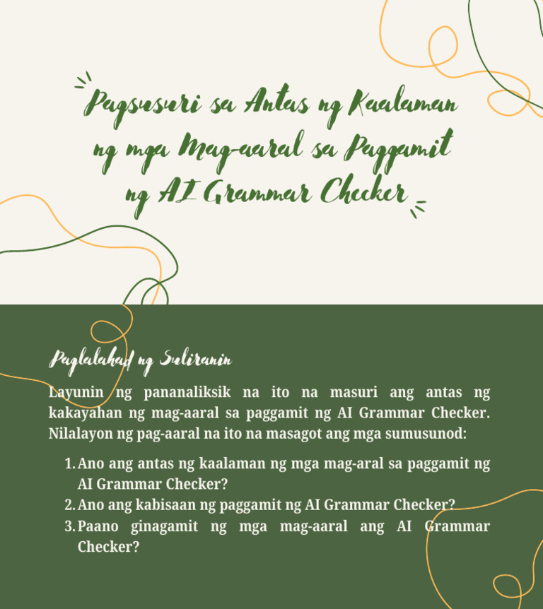 Pagsusuri Sa Antas NG Kaalaman NG Mga Mag-Aaral Sa Paggamit NG AI ...