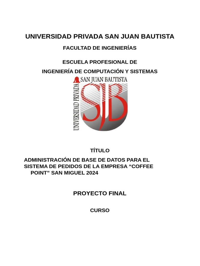 Administración de Base de Datos - Proyecto Final Del Curso | PDF | La seguridad informática ...