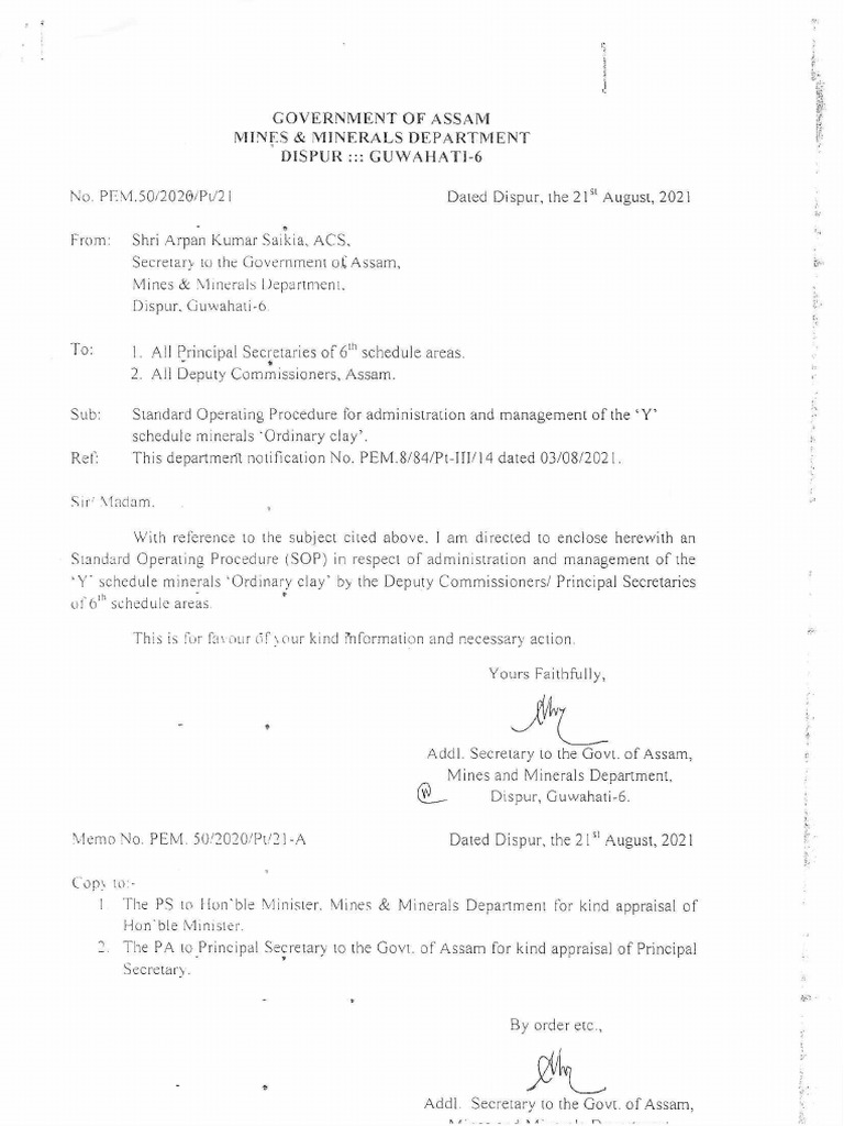 Sop Ordinary Clay Earth Excavation | PDF