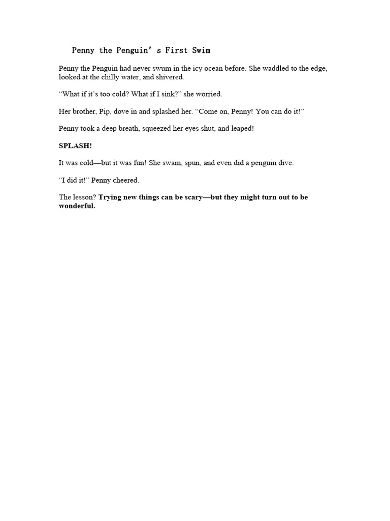 ? Penny The Penguin | PDF