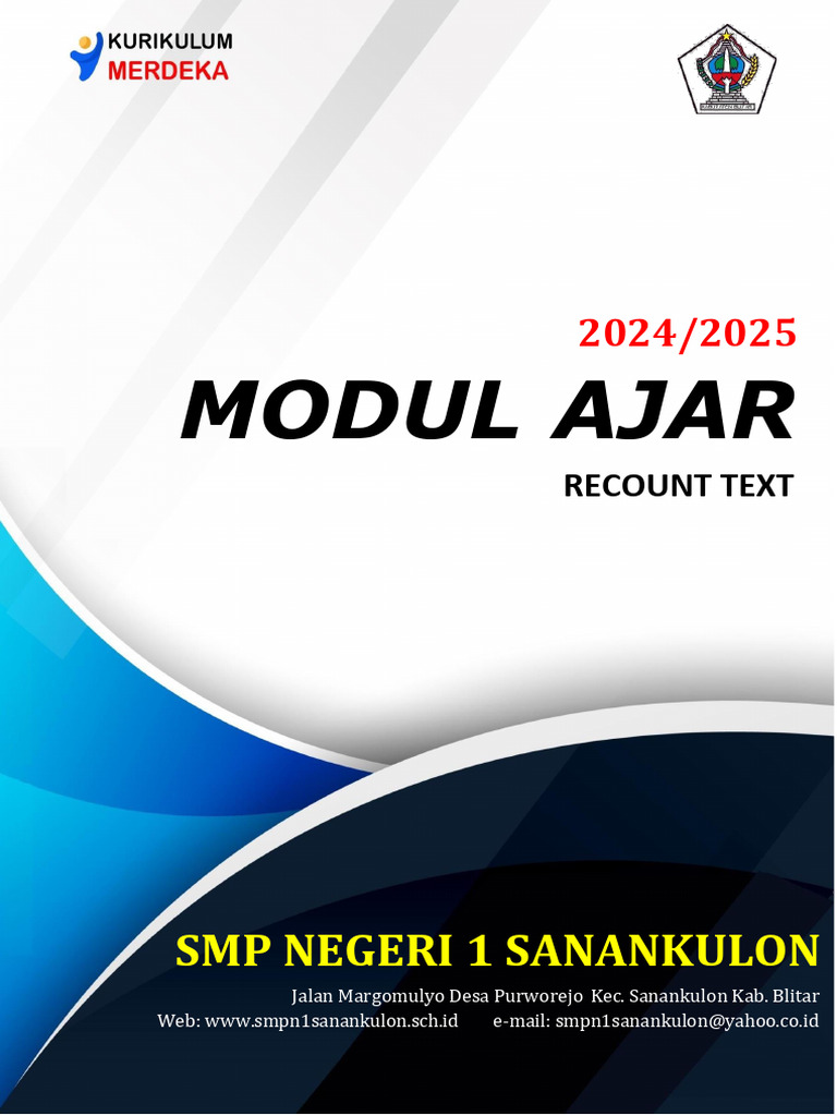 Modul Recount Text SMP 1 Sanankulon | PDF