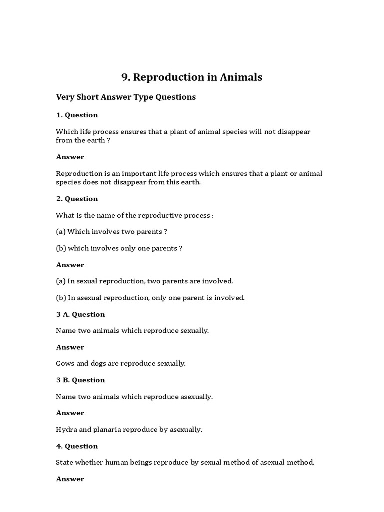 9.reproduction in Animals | PDF | Fertilisation | Sexual Reproduction